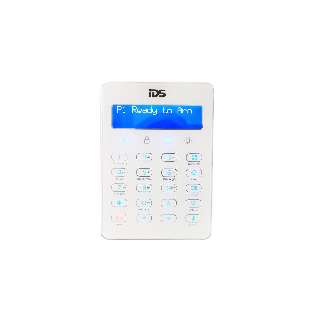 IDS XSeries White Touch Series LCD Keypad - Homesecurity1st